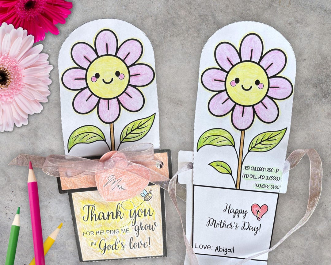 Christian Mothers Day Flower Coloring Card, Proverbs 31 Mothers Day ...