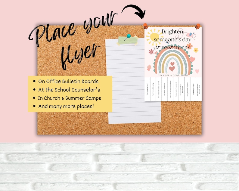 Compliment Tear off Flyer, Random Acts of Kindness, Positive ...