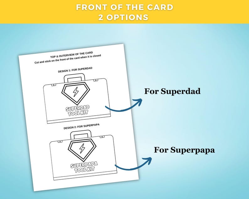 Fathers Day Bible Craft, Super Hero Dad Toolbox Coloring Card ...