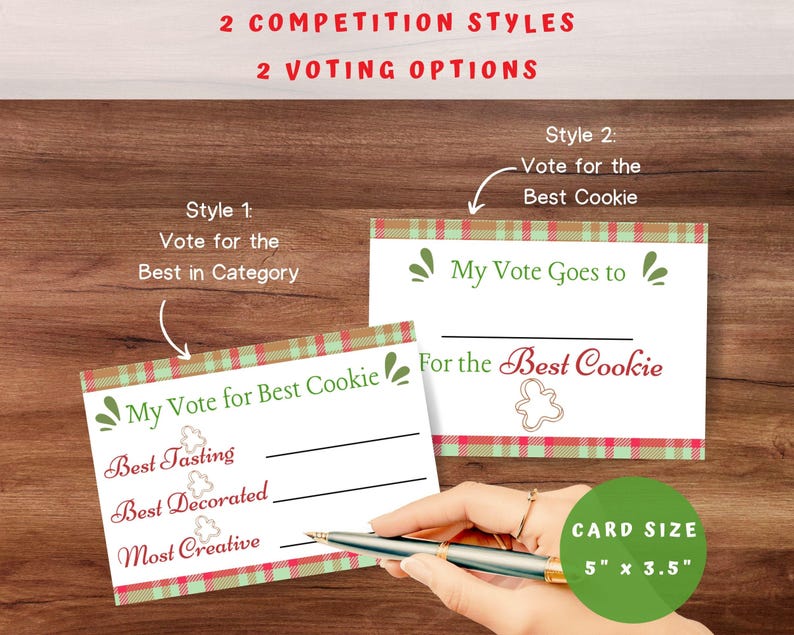 Christmas Cookie Contest Printable Award Certificates, Cookie Exchange ...