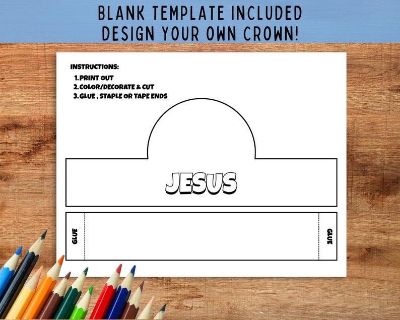 Jesus is the Reason Nativity Paper Crown Craft, Christmas Crown Jesus ...