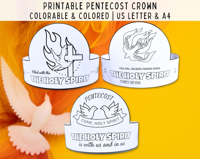 DIY Pentecost Headband Craft Activity Christian Kid Acts 2 Sunday ...