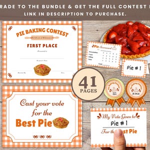 Pie Tasting Scorecard, Pie Bakeoff Score Card, Pie Score Sheet, Pie ...