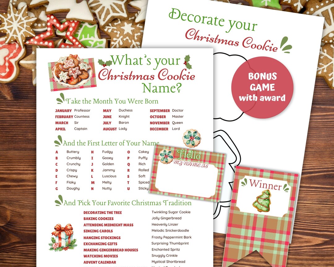 What’s Your Christmas Cookie Name Generator Game, Cookie Decorating ...