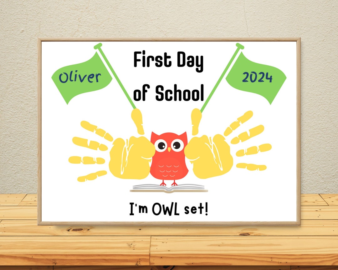 First Day of School Handprint Craft, Preschool Handprint, Craft for ...