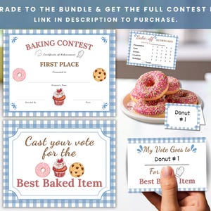 Bake off Score Cards, Baking Contest Score Sheet, Bake off Ballots ...