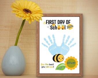 First Day of School Handprint Craft, Preschool Handprint, Craft for ...