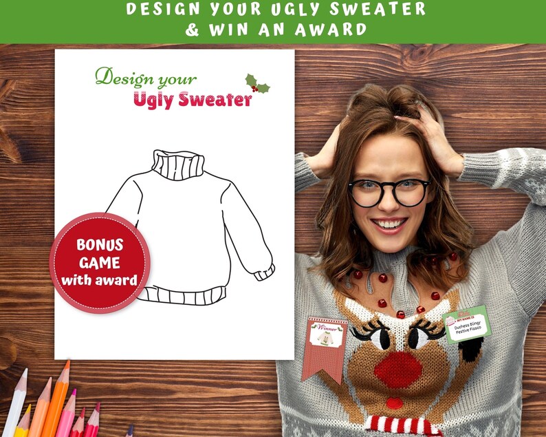 What’s Your Ugly Sweater Name Generator Game, Ugly Sweater Party ...