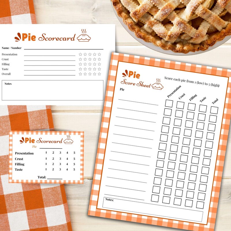 Baking Contest Score Sheet - Etsy