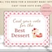 Dessert Bake off Contest Best Dessert Award Certificate, Dessert Baking ...