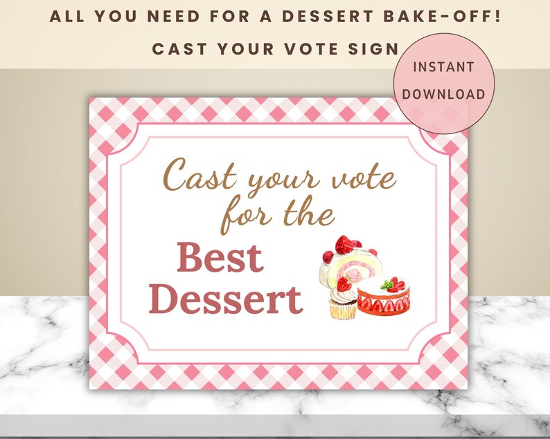 Dessert Bake off Contest Best Dessert Award Certificate, Dessert Baking ...