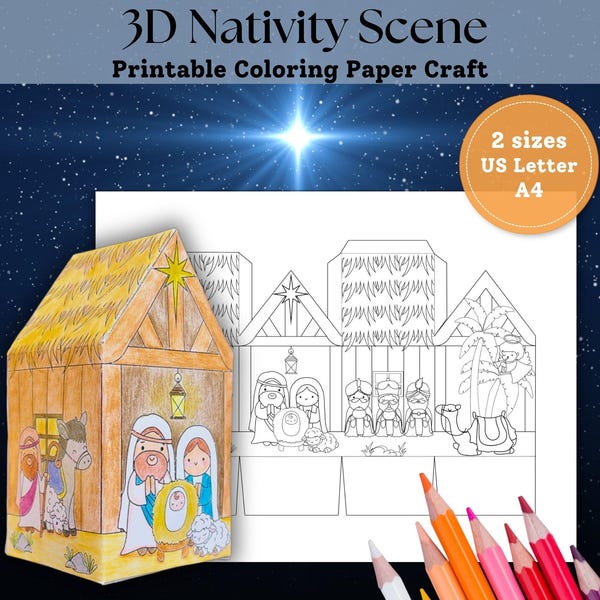 Nativity Paper - Etsy