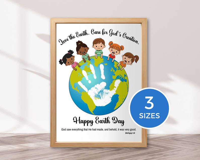 Christian Earth Day Handprint Craft, Christian Preschool Handprint Art ...