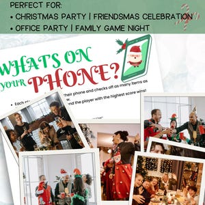 What's on Your Phone Christmas Game, What's in Your Phone Scavenger ...