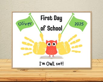 First Day of School Bee Handprint Craft for Toddler, Preschool ...