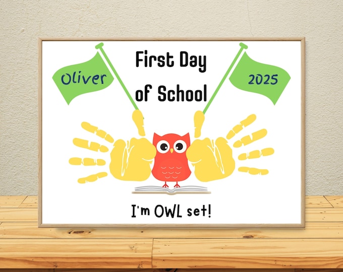 First Day of School Handprint Craft, Preschool Handprint, Craft for ...