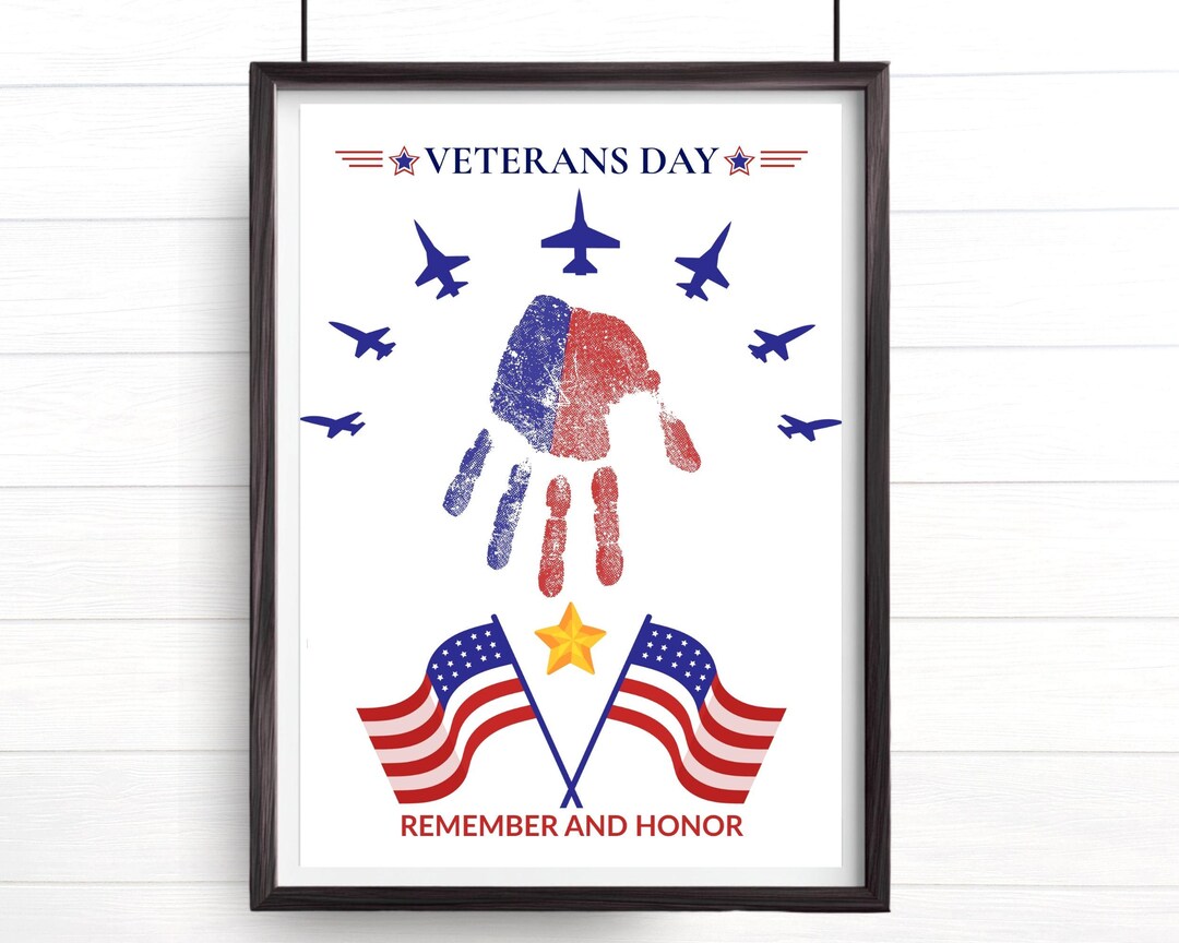 Veterans Day Handprint Craft for Kids, Thank You Veterans Day Craft ...