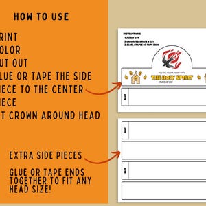 Pentecost Craft Printable Crown, Bible Craft for Kids, Sunday School ...