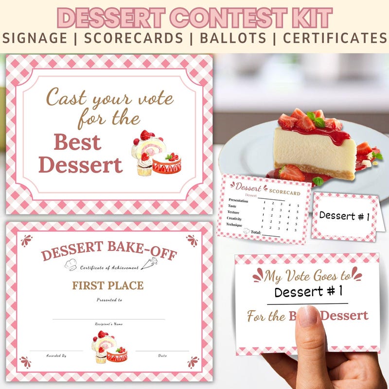 Baking Contest Score Sheet - Etsy