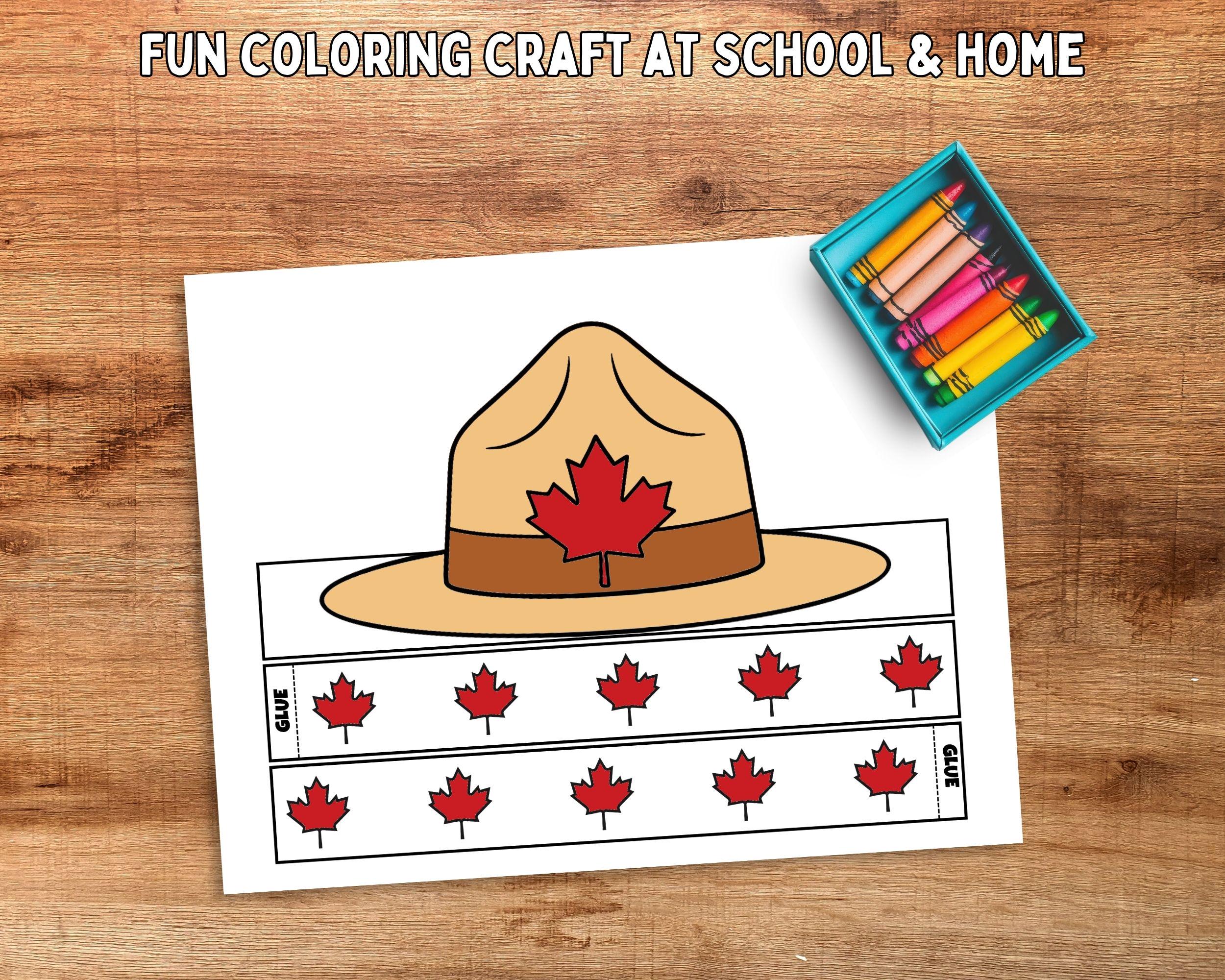 Canada Day Paper Crown Craft, Elbows up Canada Hat, Canada Day Party ...