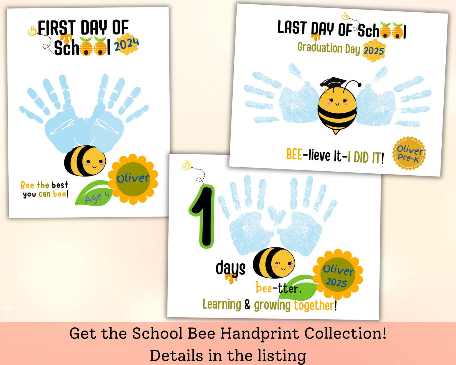 Last Day of School Handprint Craft, End of Preschool Graduation ...