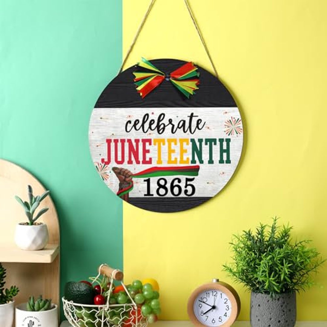 Happy Juneteenth Freedom Day Door Sign African American Freedom Day - Etsy