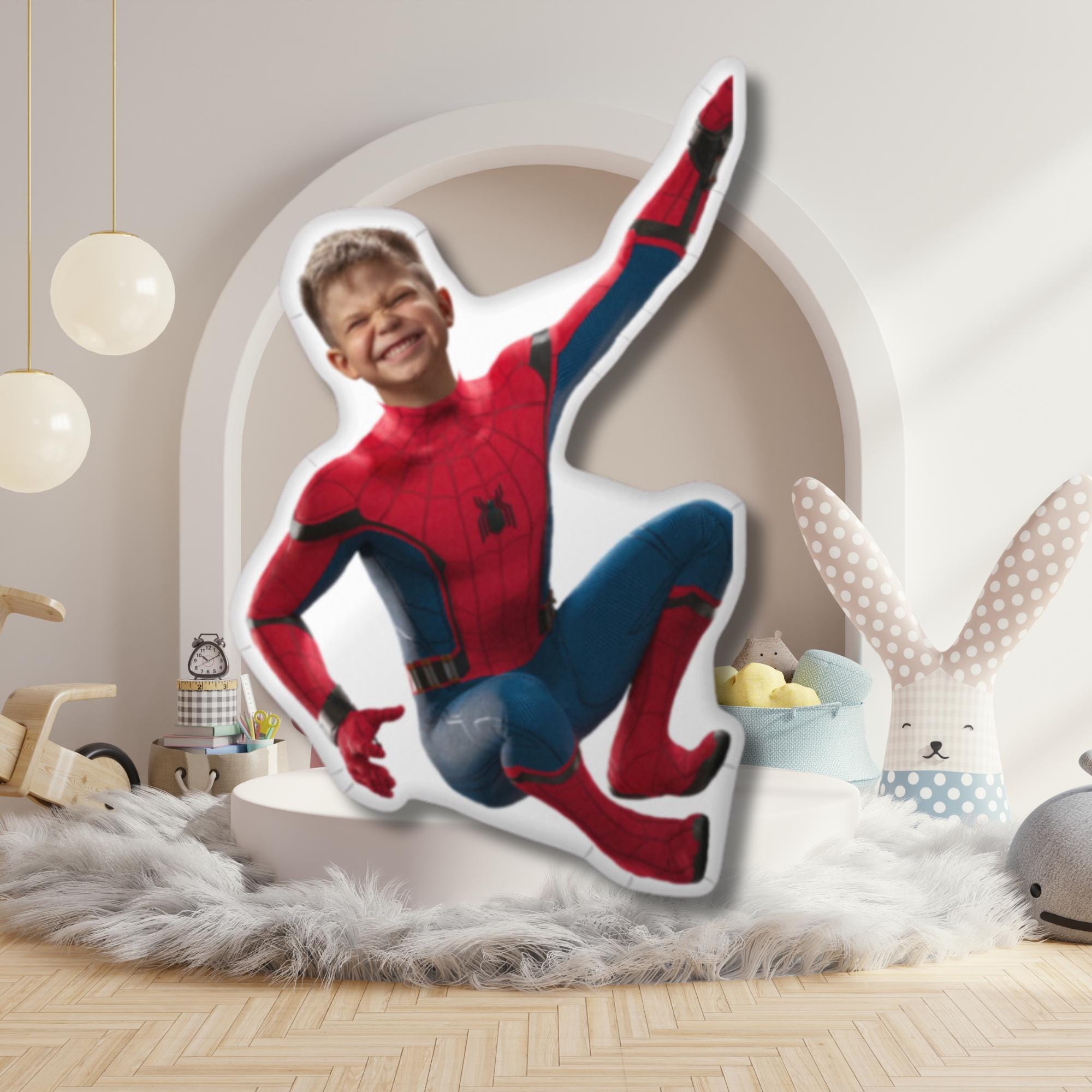Custom Spiderman Shaped Pillow From Photo, Personalized 3D Pillow ...