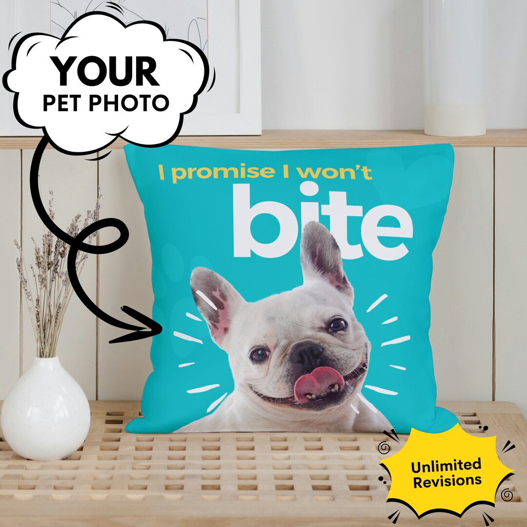 Custom Pet Photo Pillow – Personalized Dog and Cat Cushion - Etsy