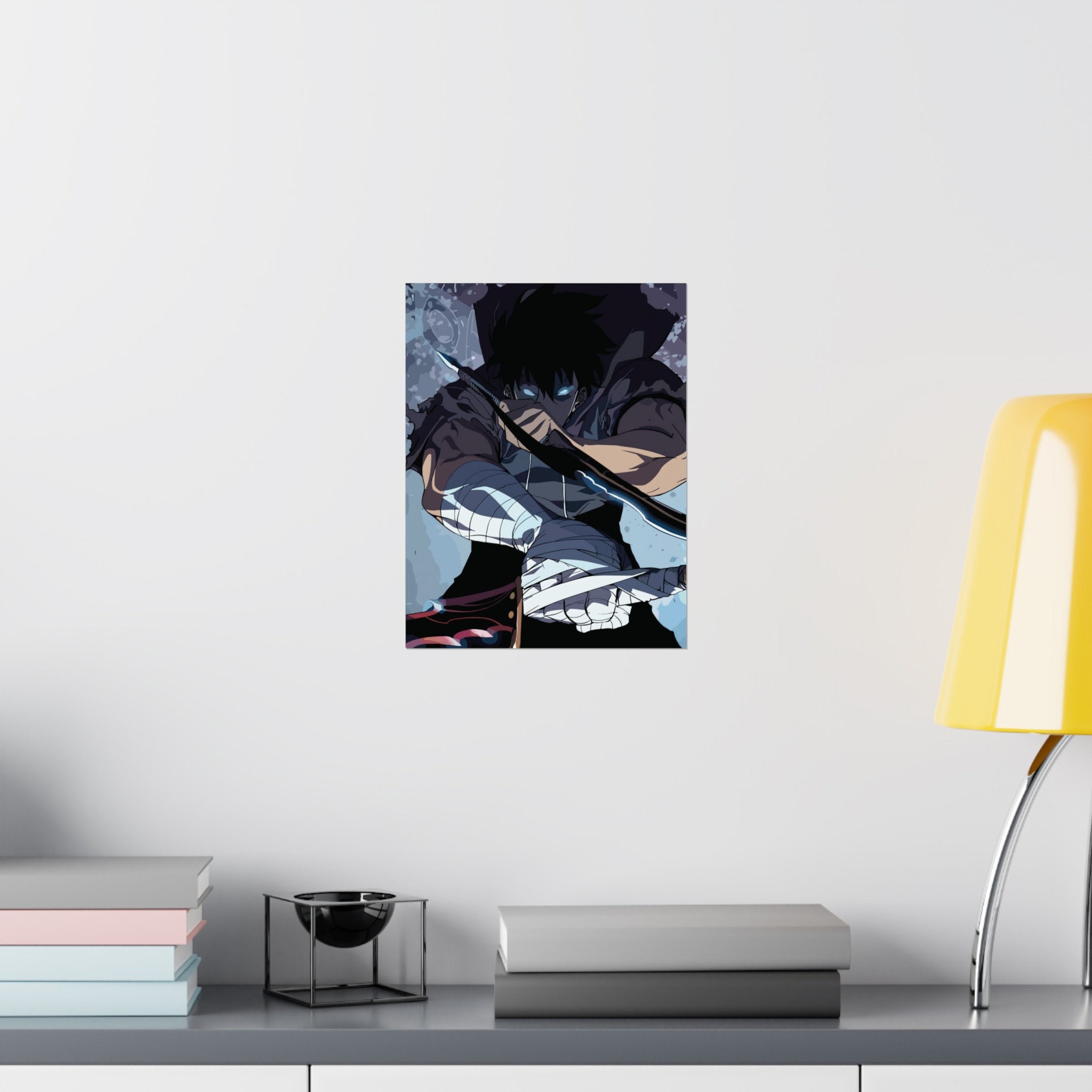 Sung Jin Woo Iconic Double Dagger Pose Poster Solo Leveling Anime ...