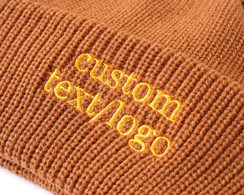 Personalized Embroidered Winter Hat, Custom Text/logo, Classic Winter ...