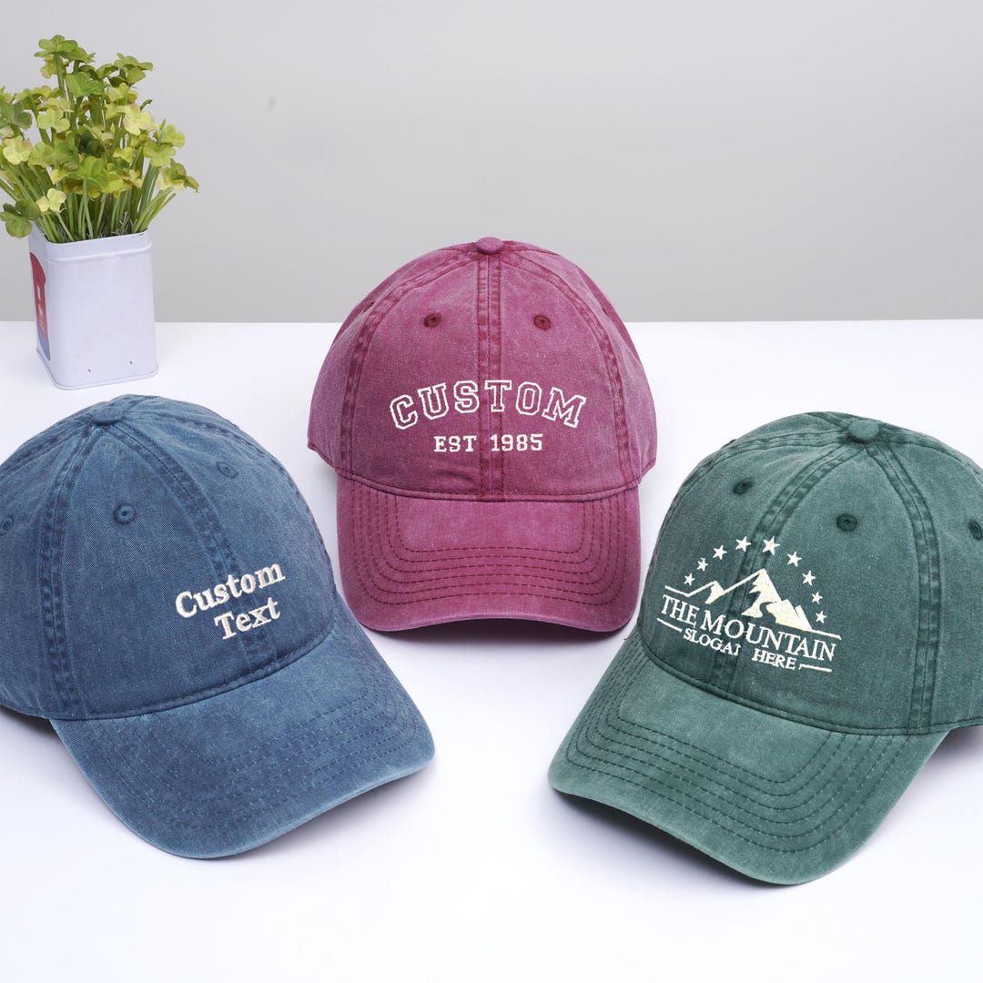 Embroidered Text, 3D Text, Logo Hat, Personalized Dad Hat, Bachelorette ...