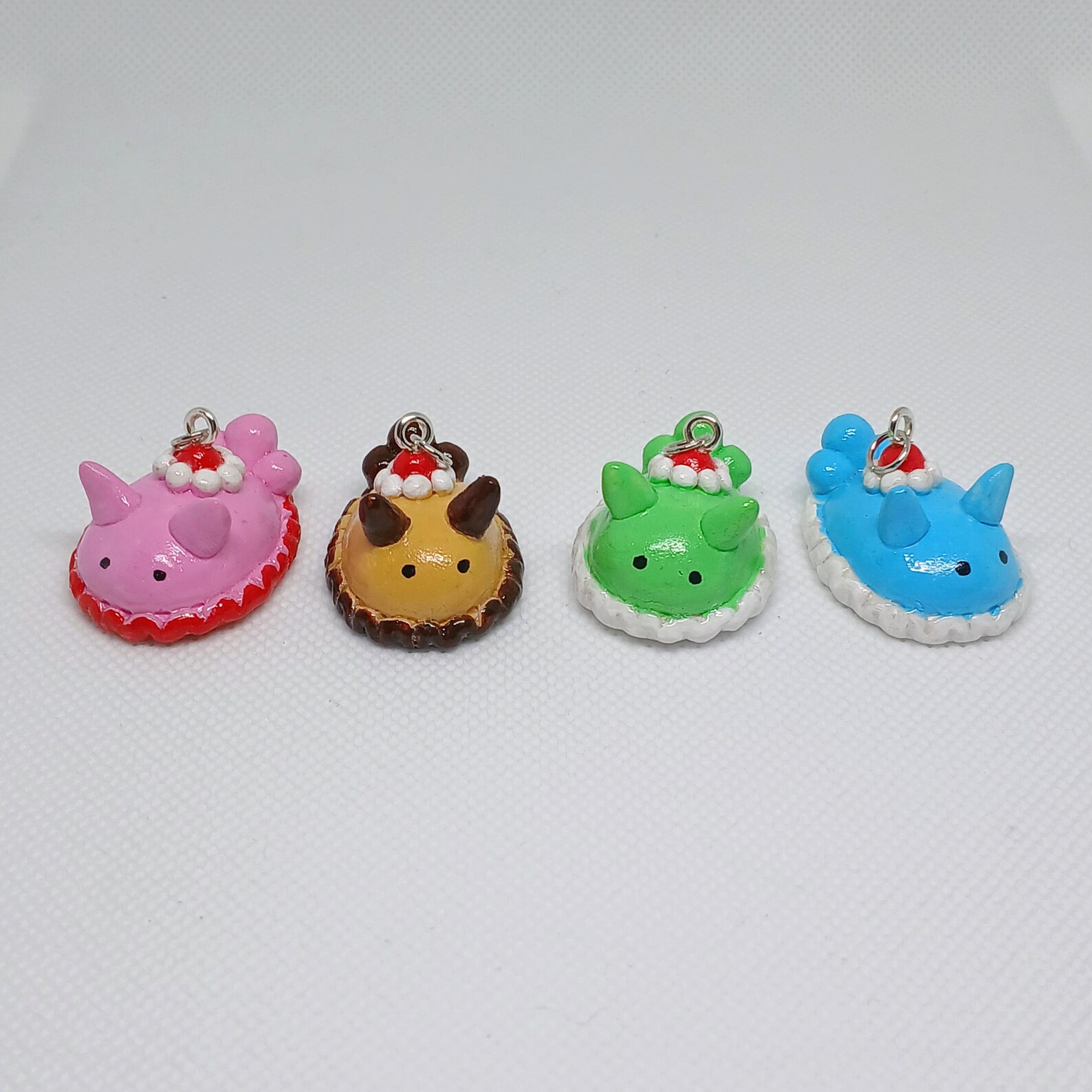 Jelly and Pudding Sea Slug Charms, Handmade Polymer Clay Nudibranch ...