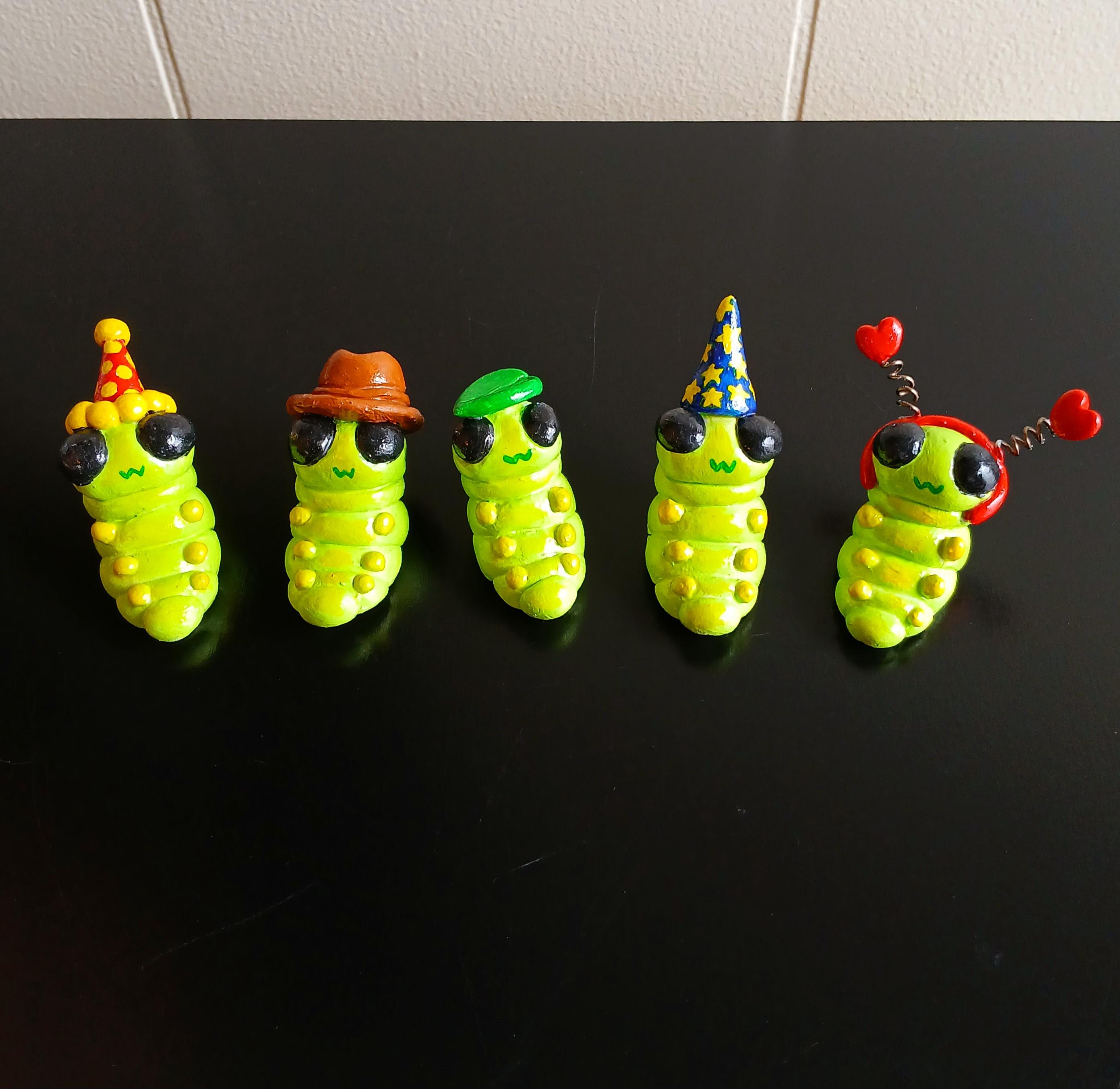 GRUB BUDS Handmade Caterpillar Bug Desk Friend Sculpture With Multiple ...