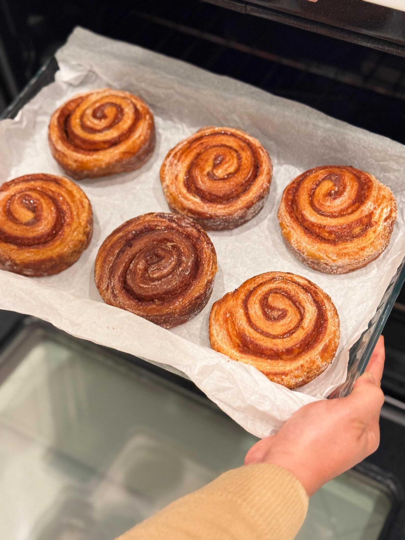 Homemade Cinnamon Morning Bun With Orange Marmalade Flaky & Crystal ...