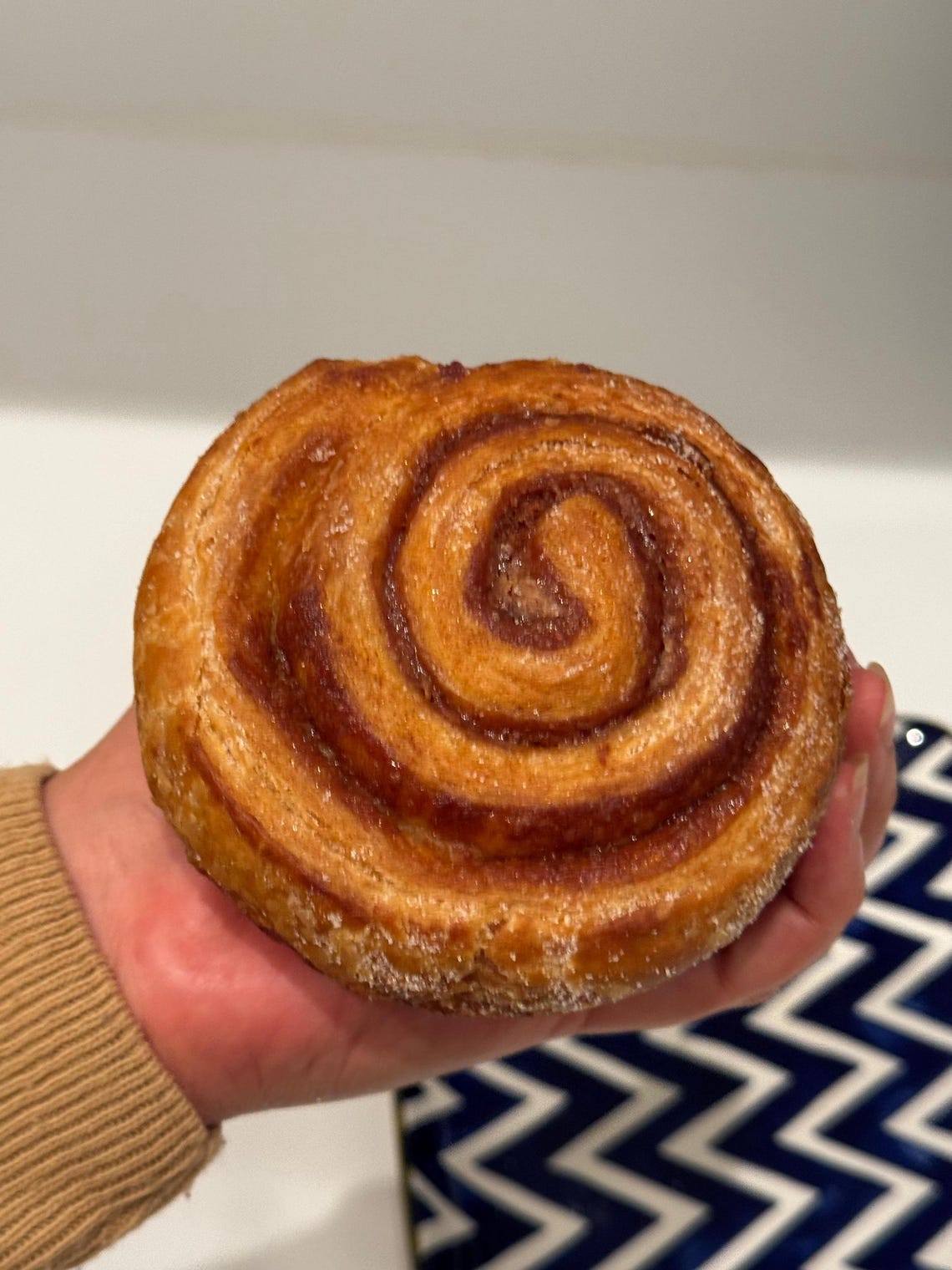 Homemade Cinnamon Morning Bun With Orange Marmalade Flaky & Crystal ...