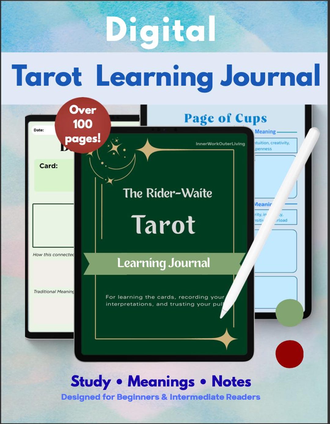 Daily Tarot Journal for Beginners | Complete Tarot Spread Journal ...