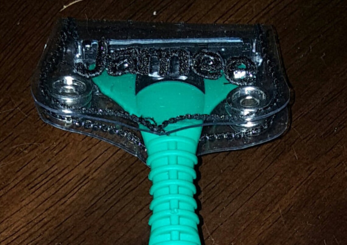 Razor safety cover. Personalized reusable & durable vinyl | Etsy