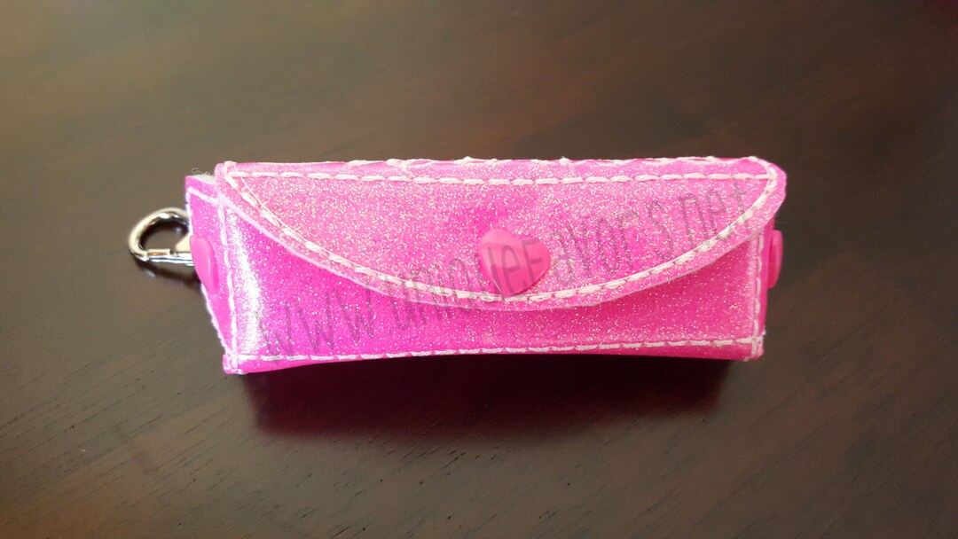 Chapstick, Lip Balm Holder, Lobster Clasp Clip, Snap Closure, Vinyl in ...