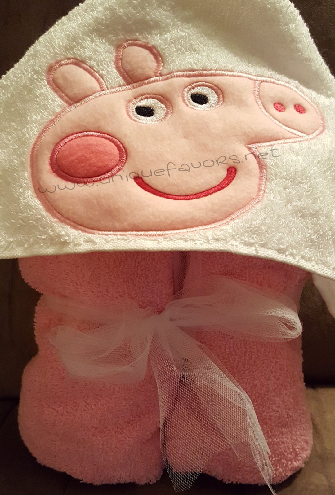 Peppa Pig Inspired Hooded Towel With Optional Personalization - Etsy