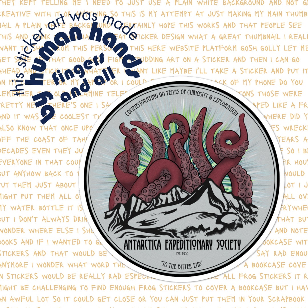 Ships Fast Tentacle Mountain Antarctica Expedition Matte Vinyl Sticker ...