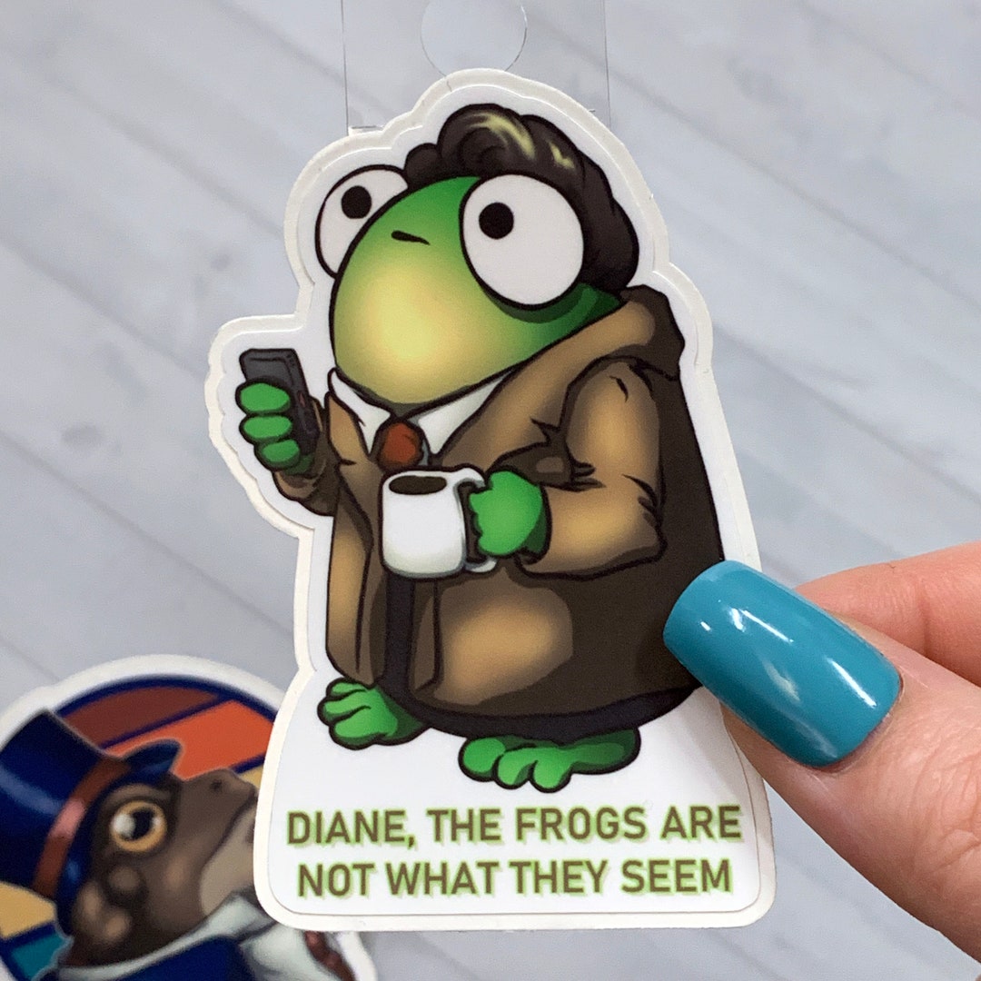 Ships Fast Twin Peaks Agent Frog Matte Vinyl Sticker. Decorative ...