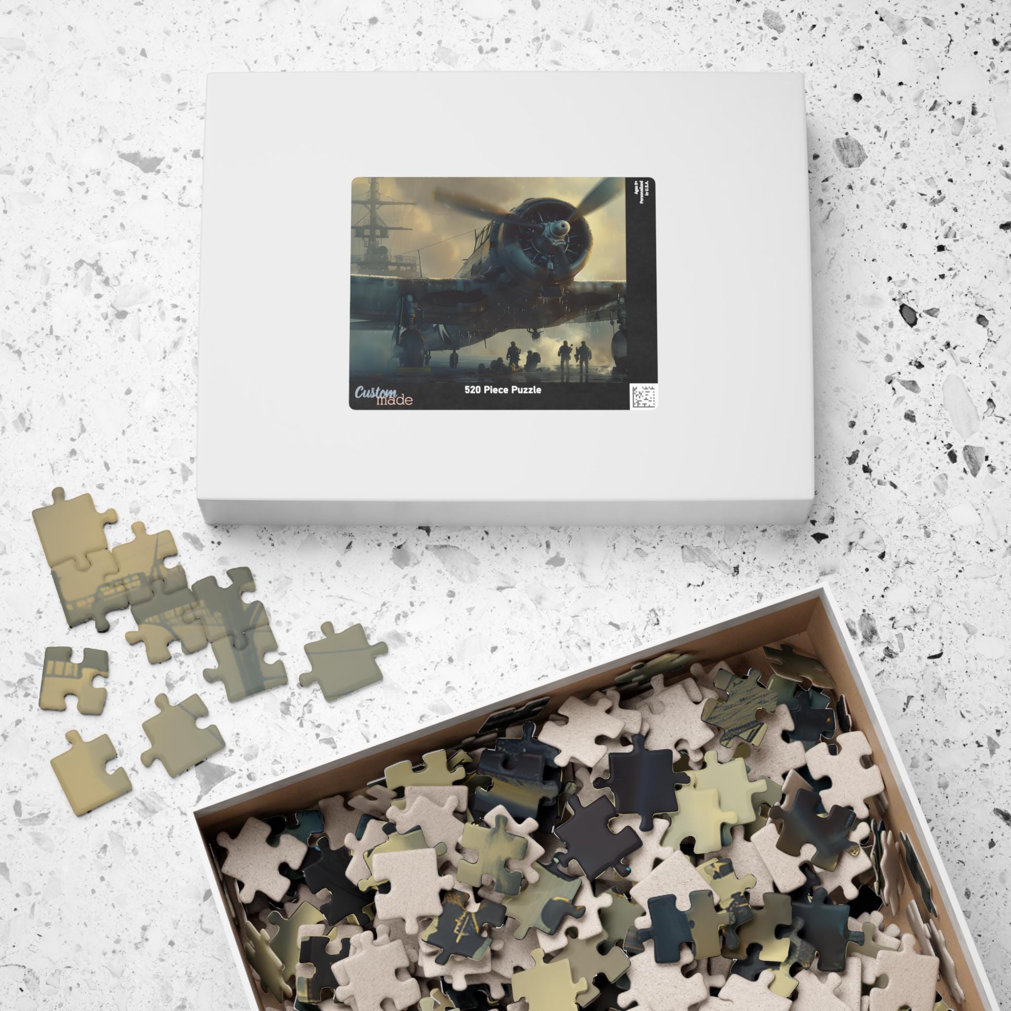 WWII Fighter Plane Jigsaw Puzzle | Vintage Military Aviation Art (adult ...