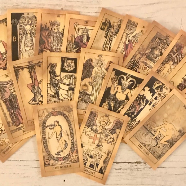 Antique Tarot Cards - Etsy
