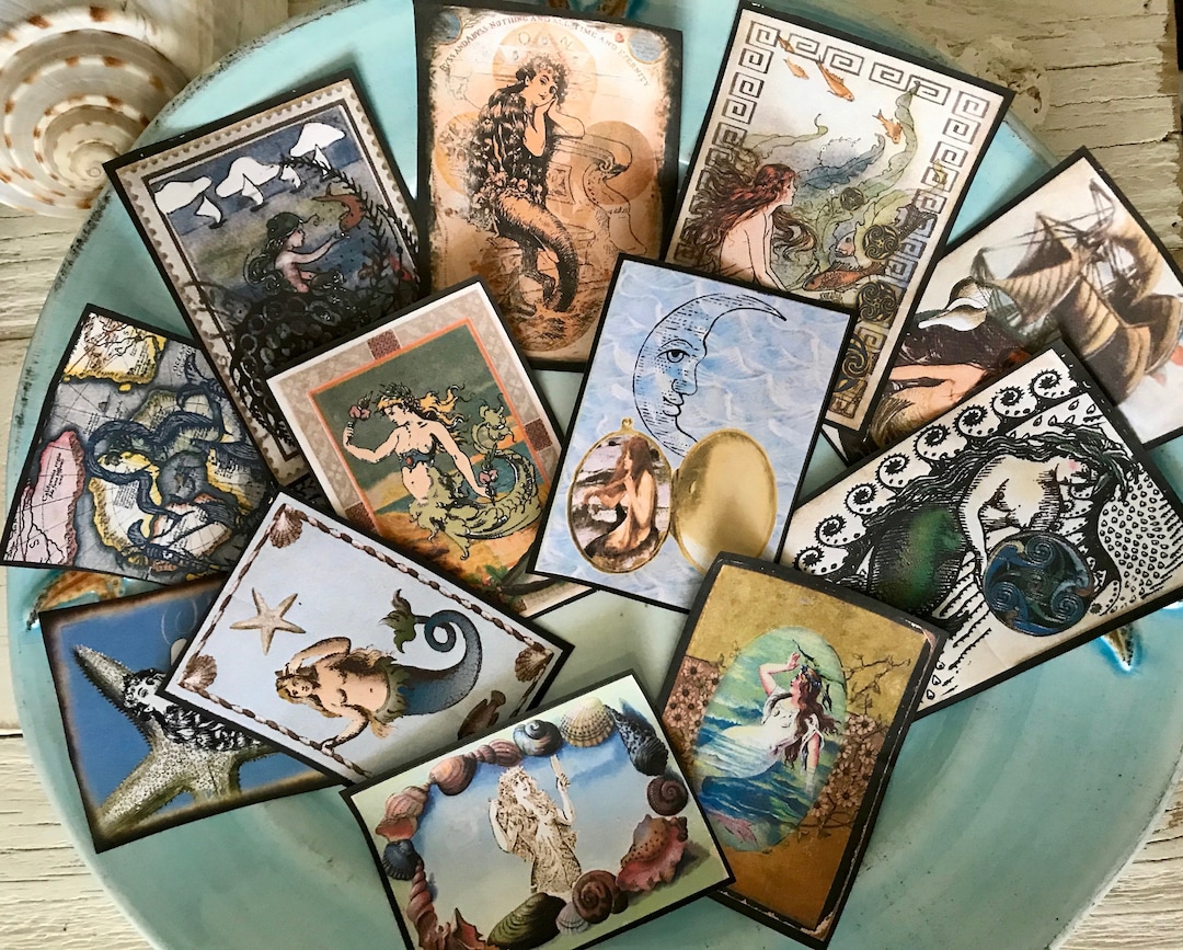Mystic Mermaid Fortune Teller Cards, Party Favor, Beach Wedding, - Etsy