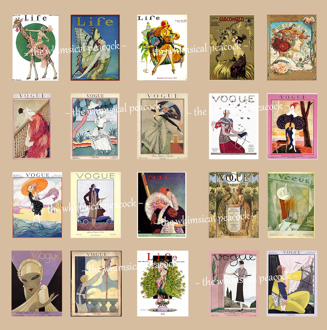 PRINTABLES Instant Download ~ 20 Vintage Magazine Covers V1 ~ for Paper ...