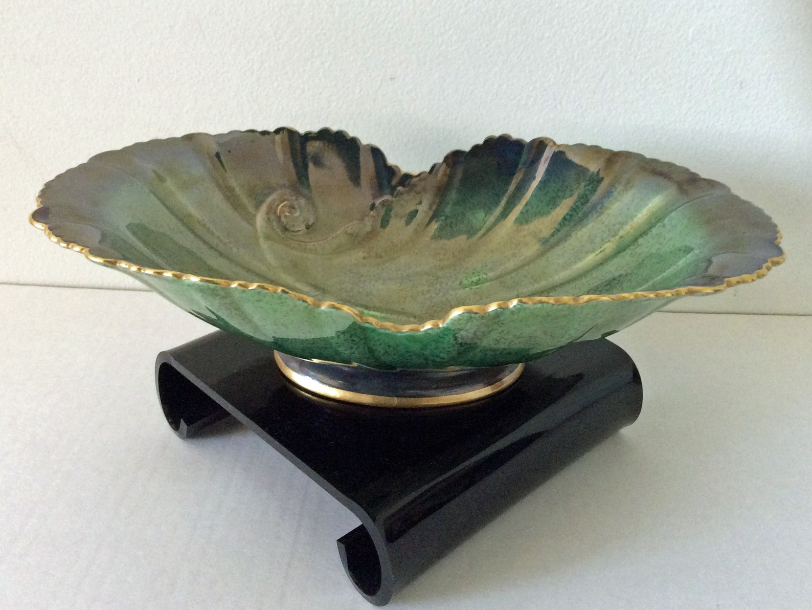 Carlton Ware England Vert Royale Bowl Green Lustre and Gold - Etsy