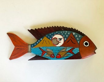 Fish Folk Art | Etsy
