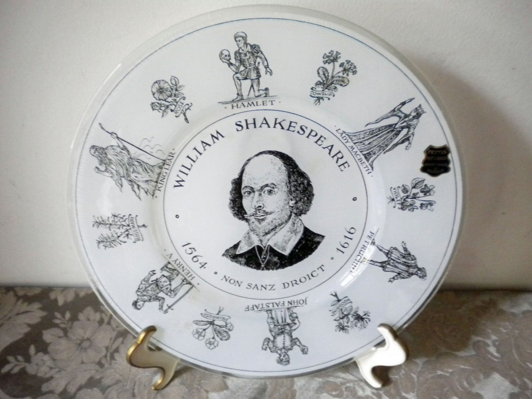 Vintage Pettis Studio Commemorative Glass Plate Depicting William ...