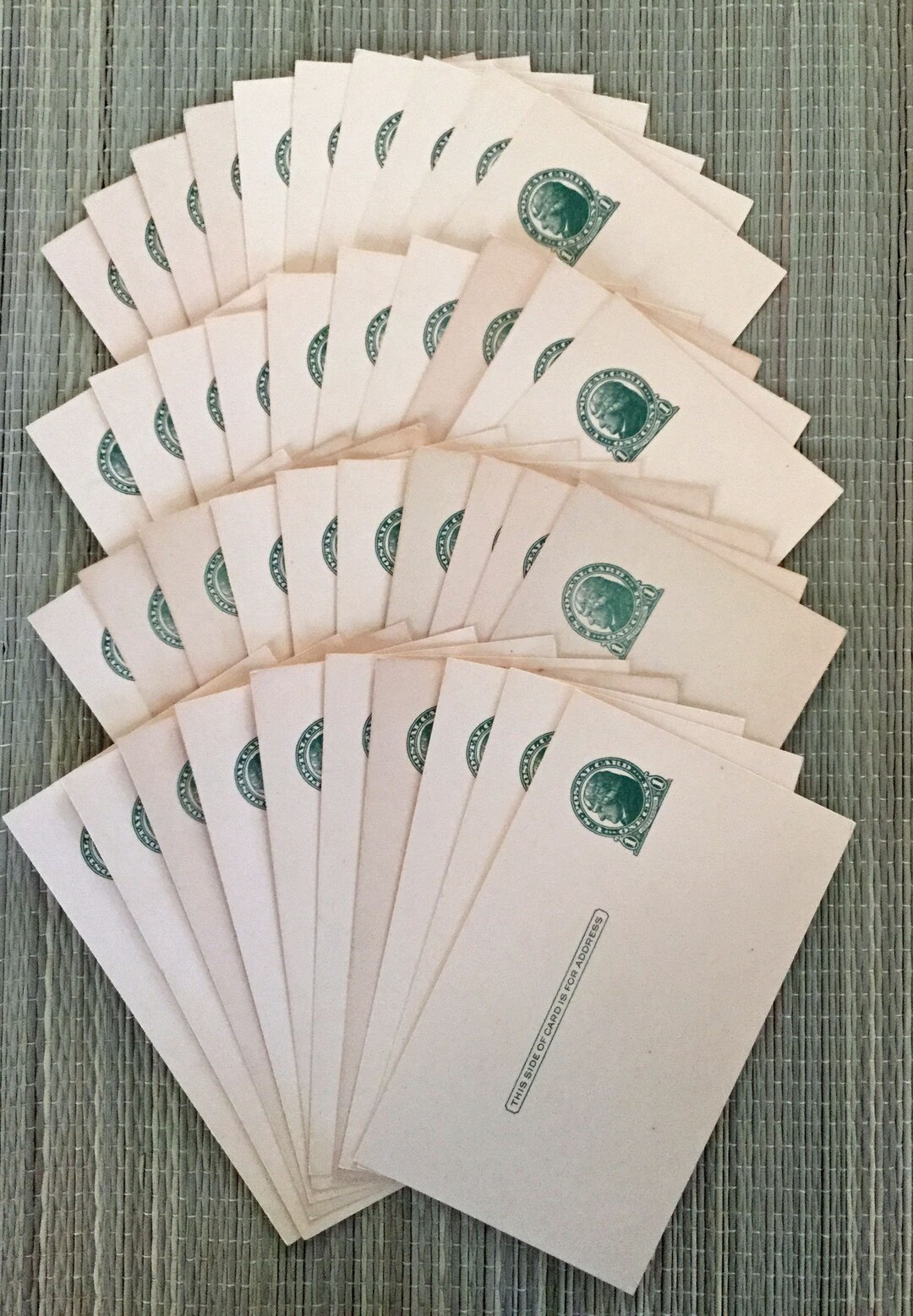 40 US One Cent Jefferson Stamp Postcards - Etsy