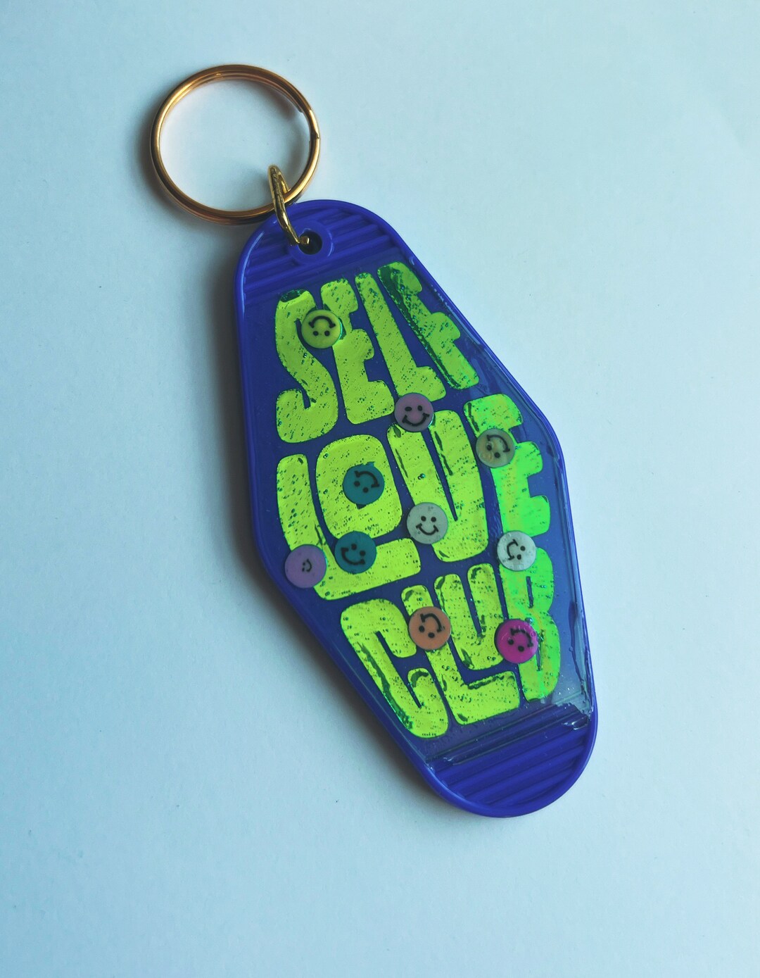 Self Love Club Resin Motel Keychain - Etsy
